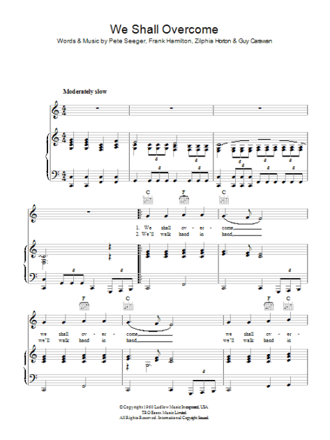 We Shall Overcome - Piano/Vocal/Guitar | zZounds