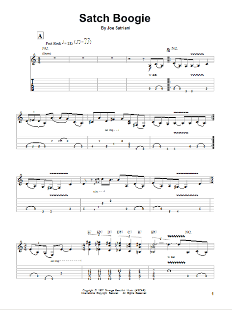 Satch Boogie - Guitar Tab Play-Along | zZounds