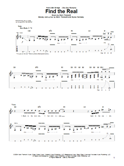 Find The Real - Guitar TAB | zZounds