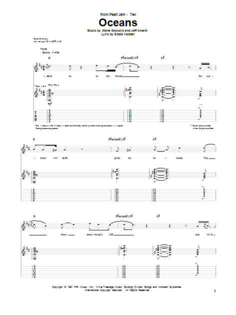 Oceans - Guitar TAB | zZounds