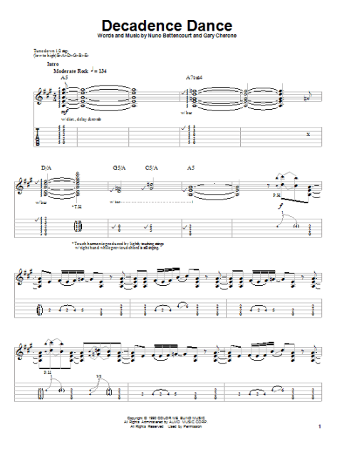 Decadence Dance - Guitar Tab Play-Along | zZounds