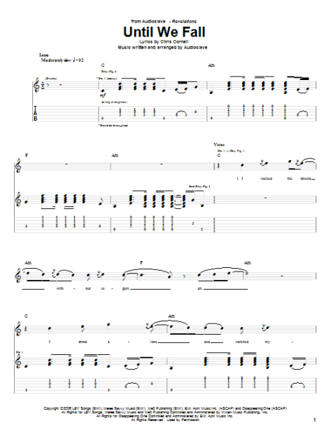 Until We Fall - Guitar TAB | zZounds