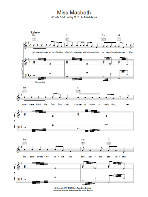 Miss Macbeth - Piano/Vocal/Guitar | zZounds
