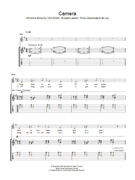 Camera - Guitar TAB | zZounds