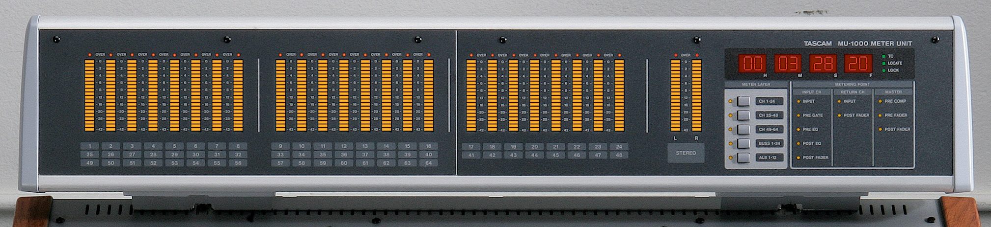 TASCAM MU1000 24-Channel Meter Bridge | zZounds
