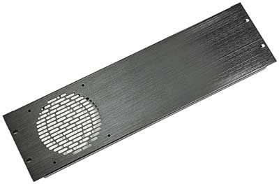 Middle Atlantic Fan Panel For 1 Fan, Black Brushed Finish, 3 Space